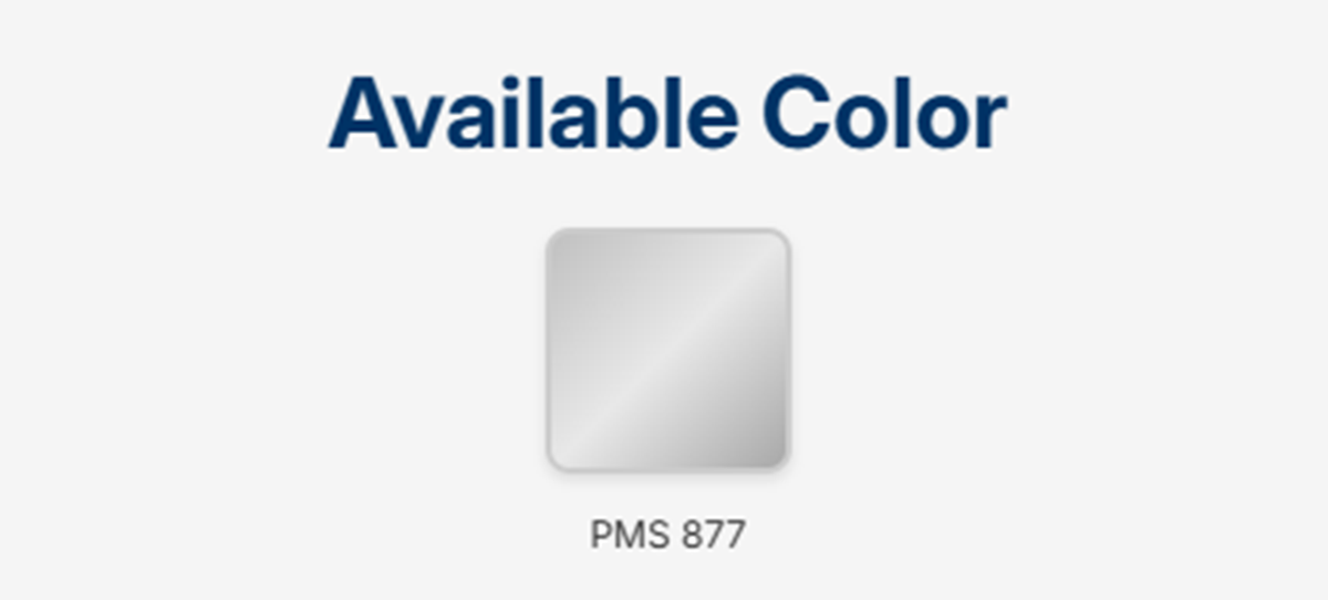 Metallic Silver – PMS 877 – Blue Press Ink
